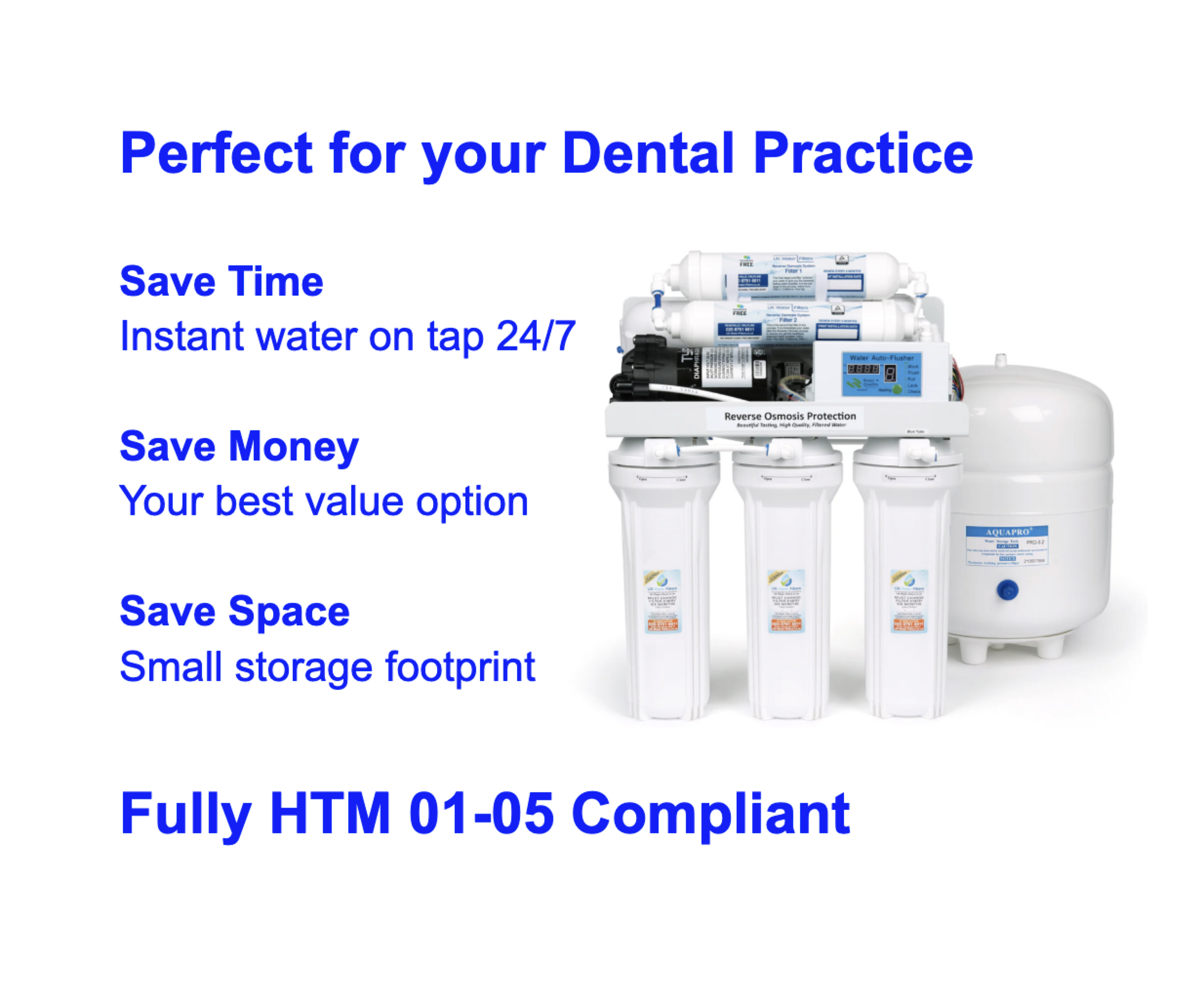Dental Surgery Reverse Osmosis System with Pump and TDS Meter — UK ...