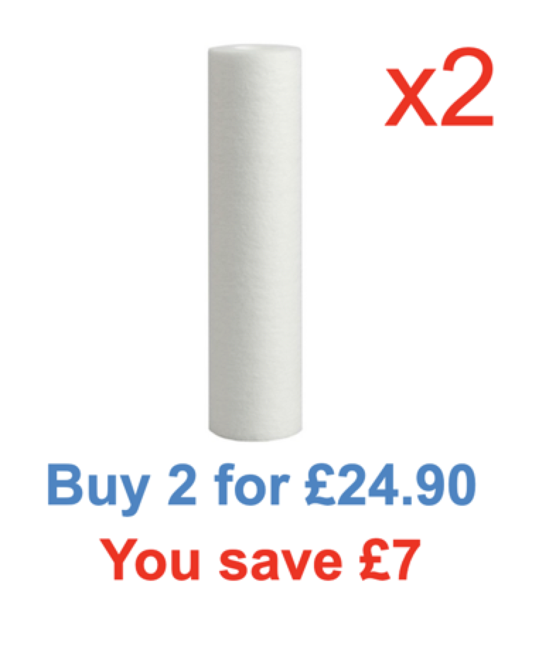 Two 20 Inch 20 Micron Polypropylene Filter Pack — UK Water Filters