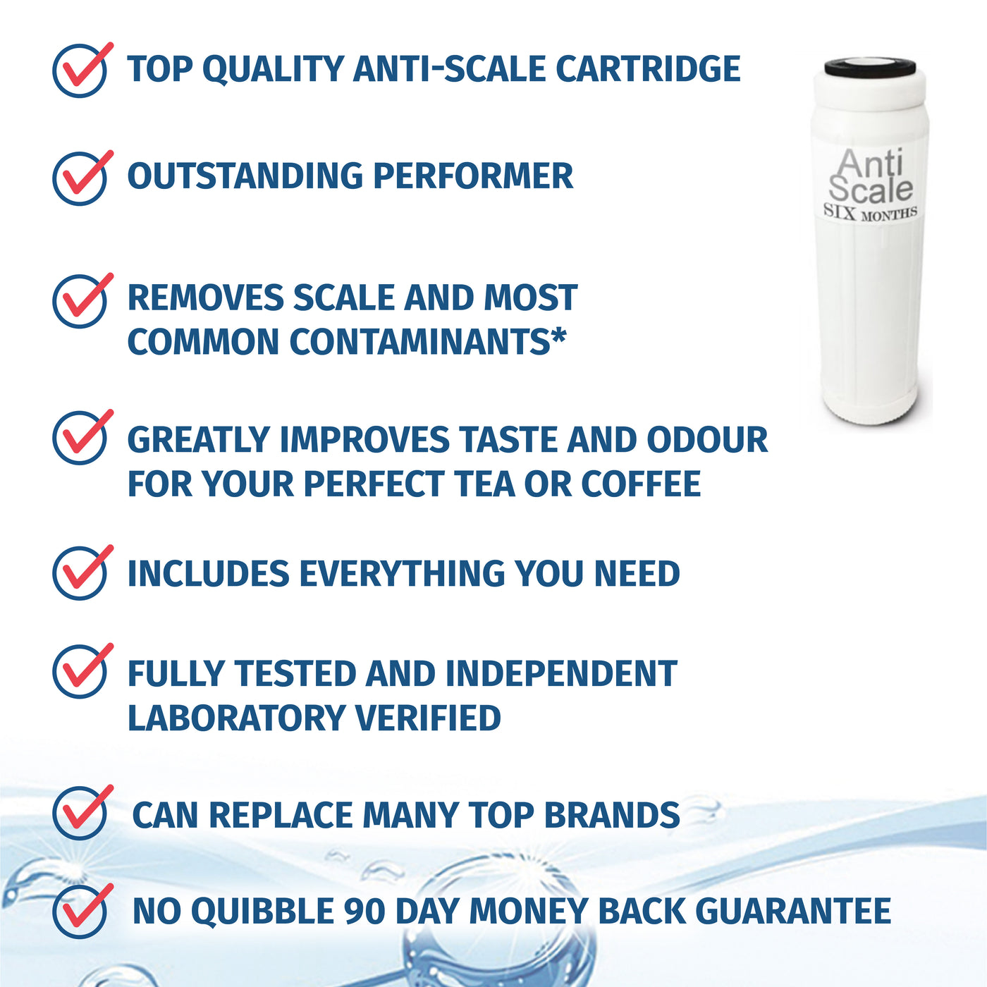 Anti Scale Solutions Ten Inch Water Filter Catridges — UK Water Filters